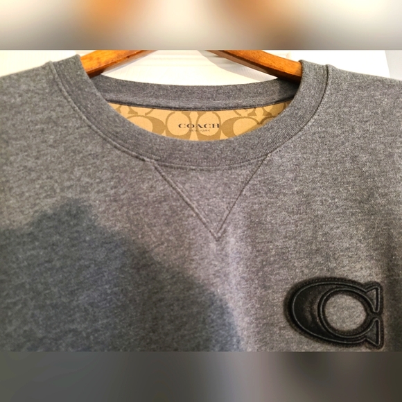 Coach | Sweaters | Coach Gray Mens Sweater | Poshmark